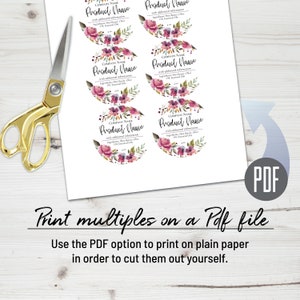 Floral Watercolor Round Label. Edit Product Label Template Online ...