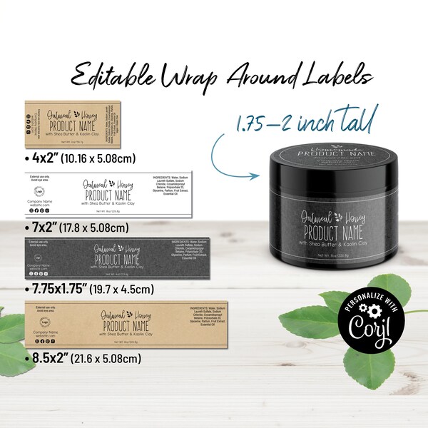 Wrap Around Labels - Etsy