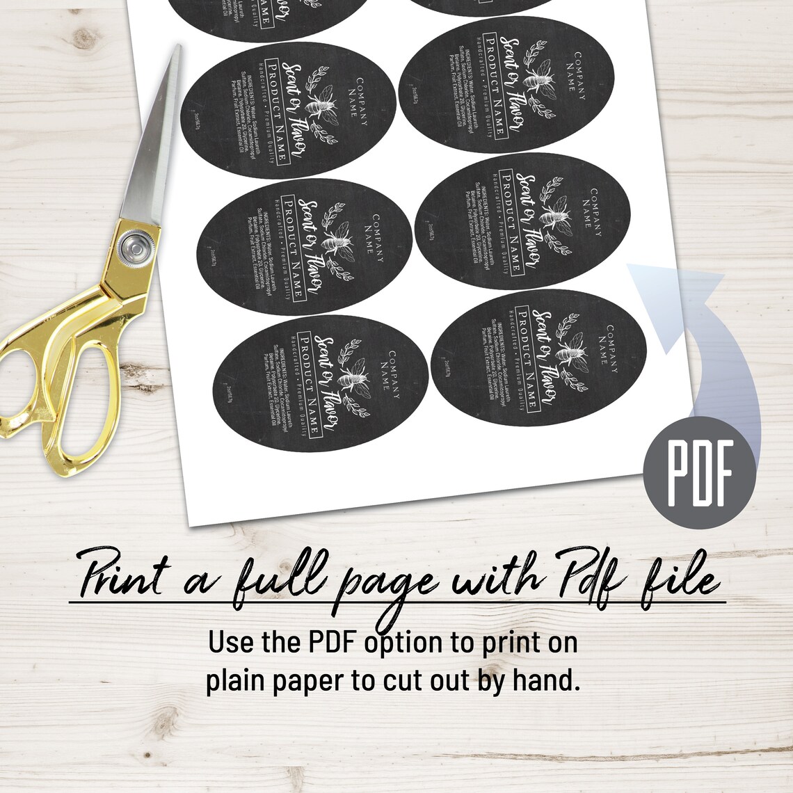 Editable Oval Product Labels for Jars Spice Bottles Canning - Etsy