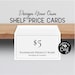 Editable Price List. Printable Business Store Price Sign for Retail ...