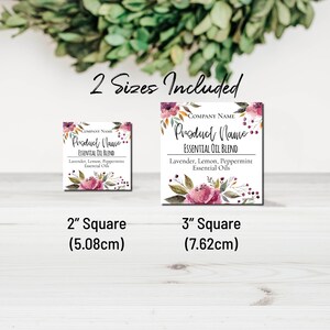 Editable Square Label Template, Floral Watercolor. Customize Online ...