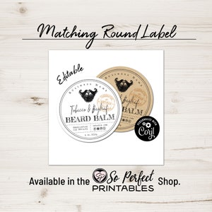Beard Oil Bottle Label Template. Men's Grooming Label. Edit Online ...