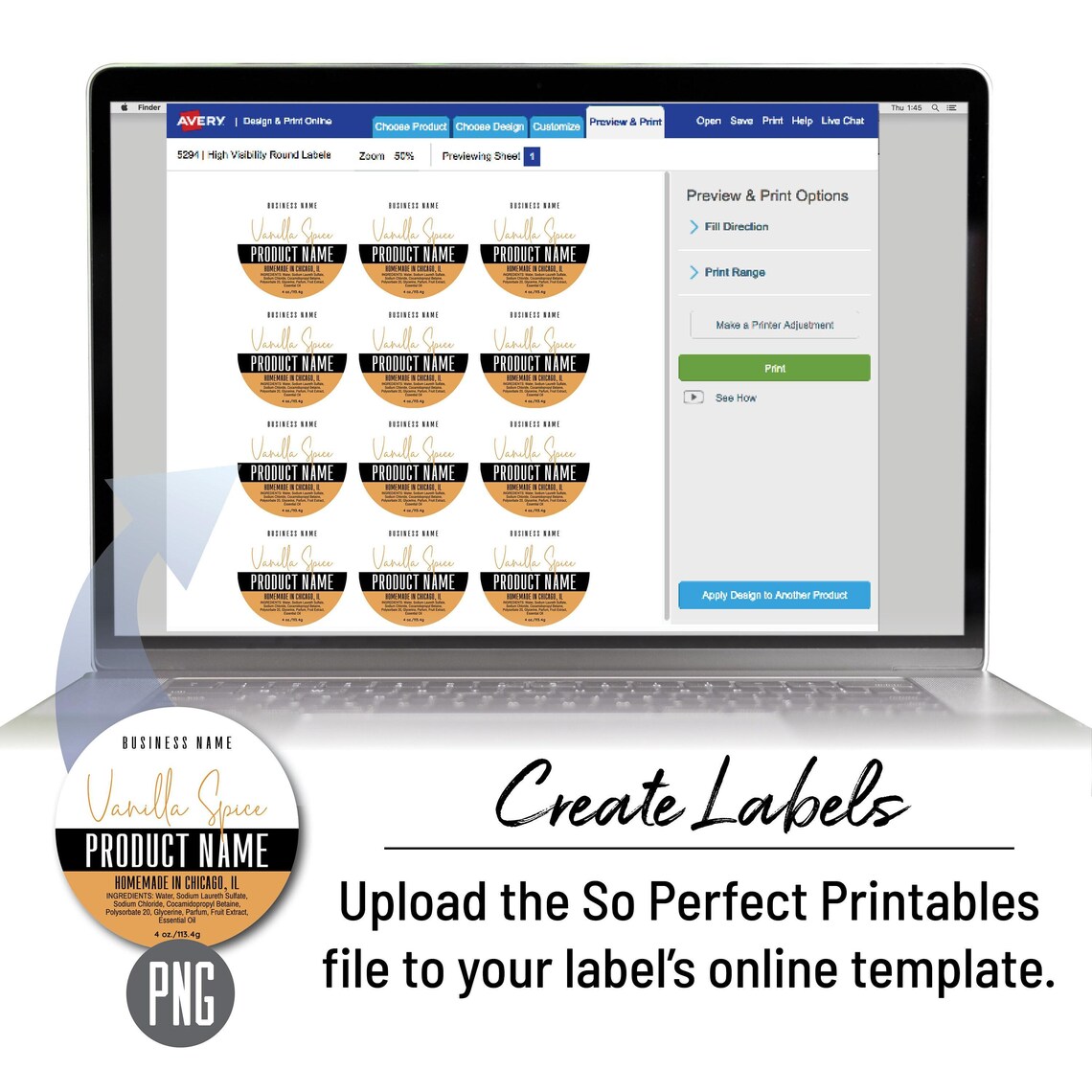 Editable Modern Round Label Sticker Template. Edit Product Label Online ...