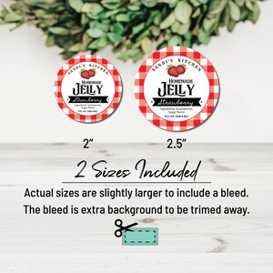 Strawberry Jelly Label for Jars, Jam Preserves Label for Mason Jars ...