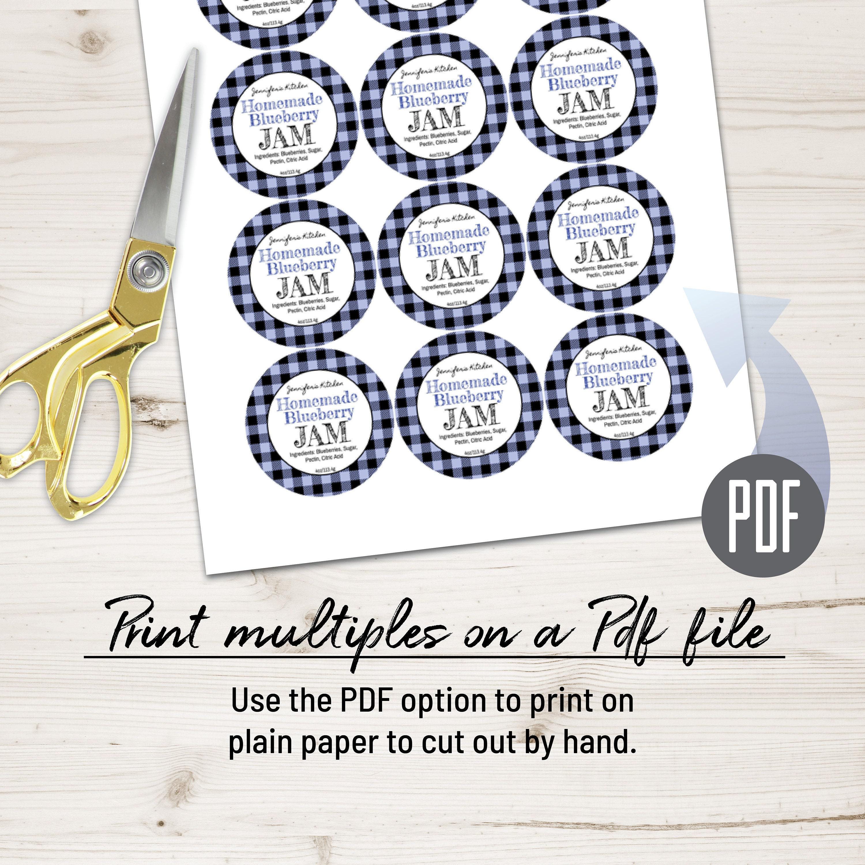 Jam Label Printable for Mason Jars, Homemade BBQ, Jam, Jelly, Canning ...