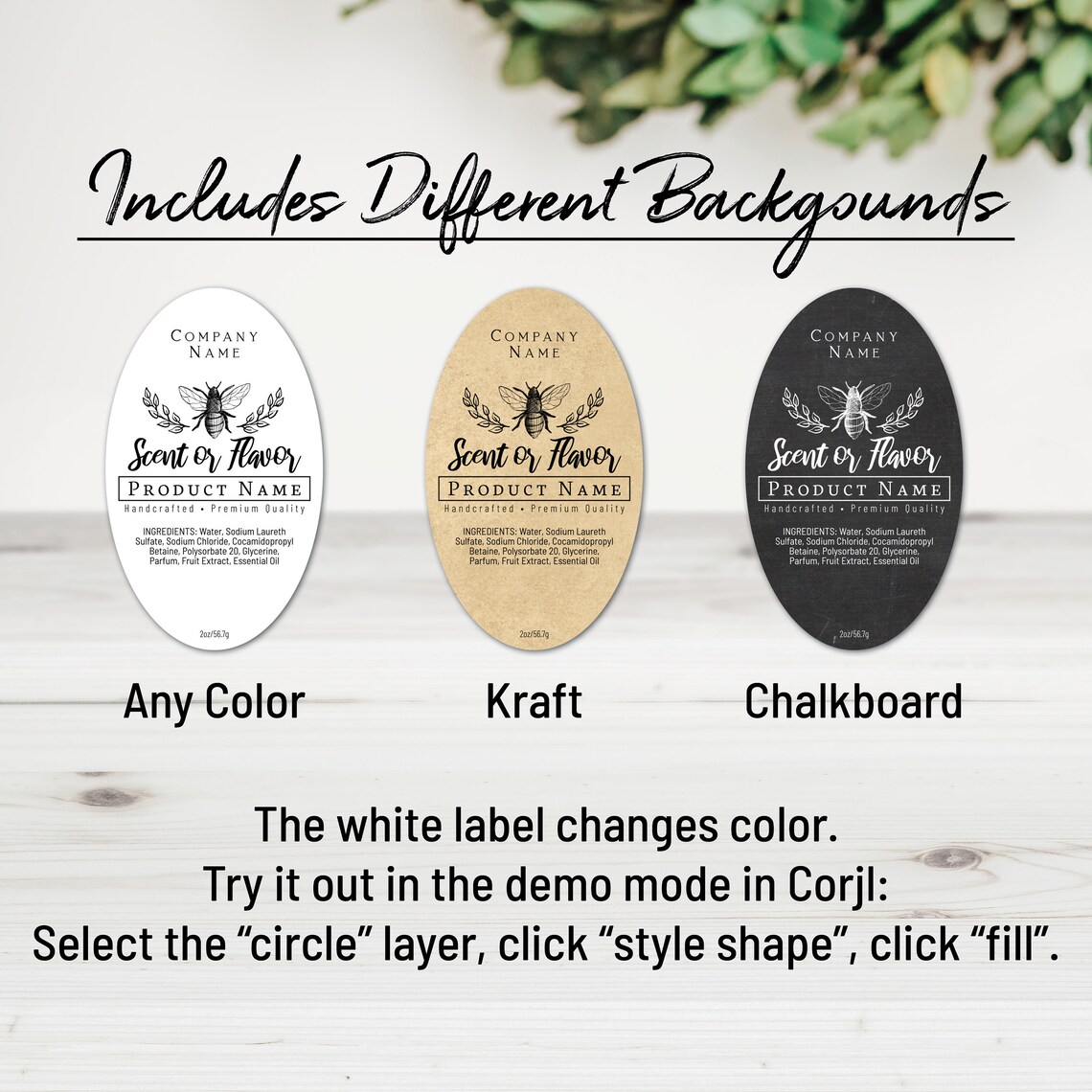 Editable Oval Product Labels for Jars Spice Bottles Canning - Etsy