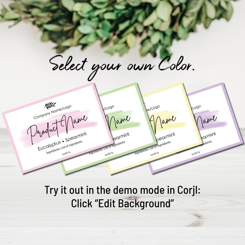 Labels for Handmade Items Product Label Template Painted - Etsy