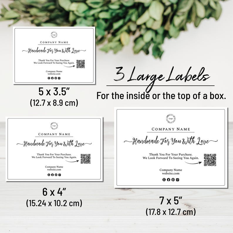 Editable Box Seal Sticker Label Template Set. Custom Label for Boxes ...