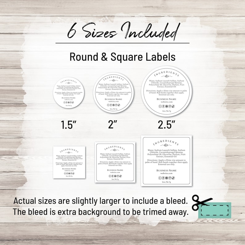 Ingredient Label Template Custom Product Packaging Sticker. - Etsy