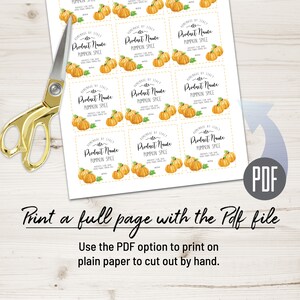 Pumpkin Label Template, Custom Pumpkin Spice Product Label Template ...