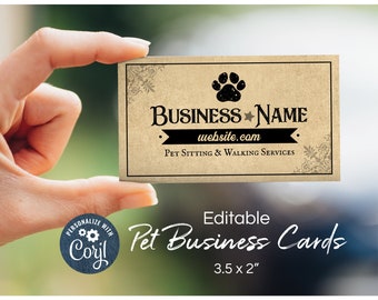 Business Cards Dog Sitting - Etsy