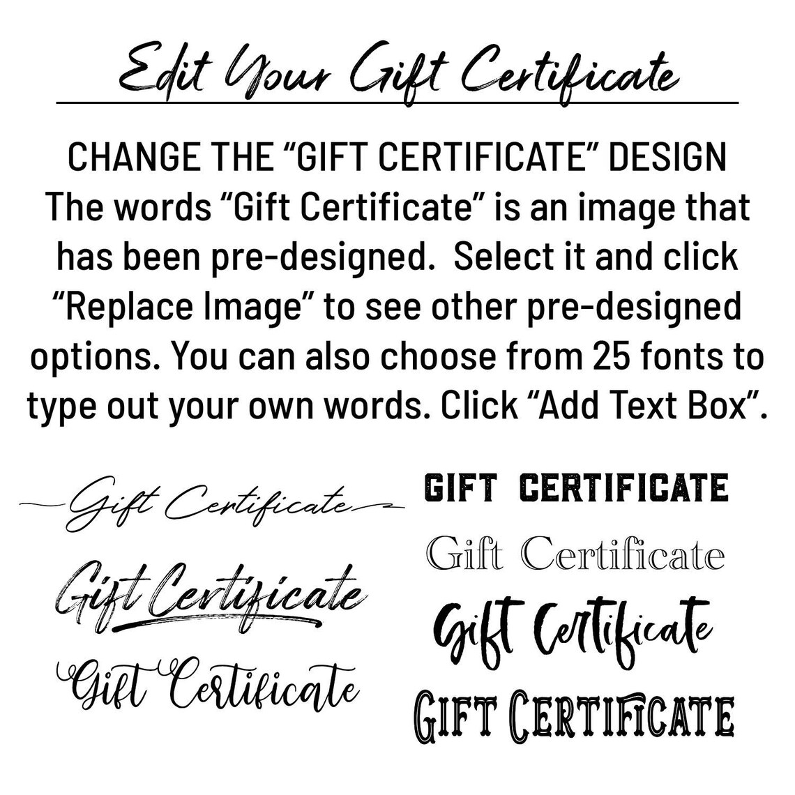 Editable Gift Certificate Template on Kraft Serial Numbers. - Etsy