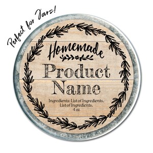 Homemade Natural Wood Round Label. Edit Product Label Template Online ...