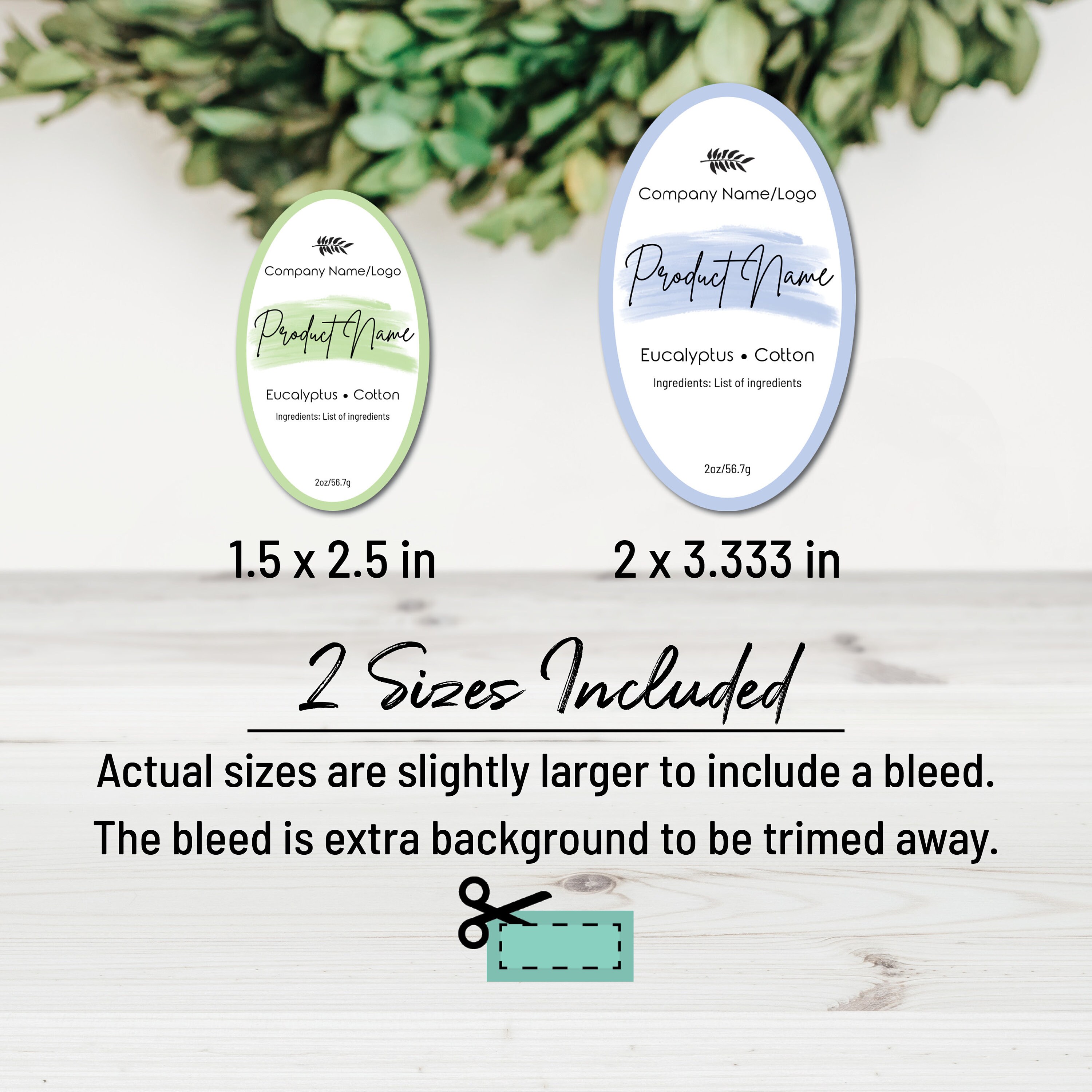 Oval Product Label Template. Editable Labels for Jars Spice - Etsy