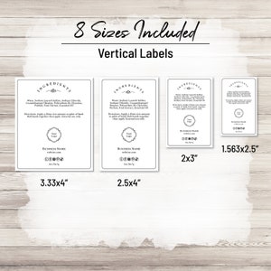 Ingredient Label Template, Custom Product Packaging Sticker ...
