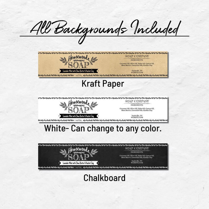Soap Label Template Hand Drawn Design Custom Printable Soap Etsy