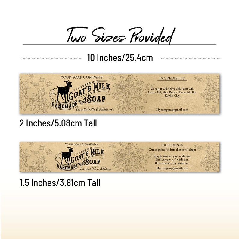 Goat's Milk Handmade Soap Label on Kraft Paper Soap - Etsy