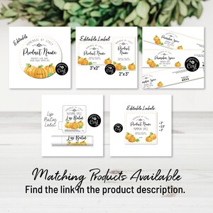 Fall Pumpkin Product Label. Printable Sticker Labels for Jars, Mason ...