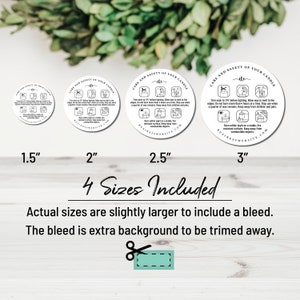 Candle Care Label Template. Safety, Care, Instructions & Warning for ...