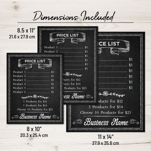 Chalkboard Store Sign for Prices. Small Business Signs for Farmer's ...