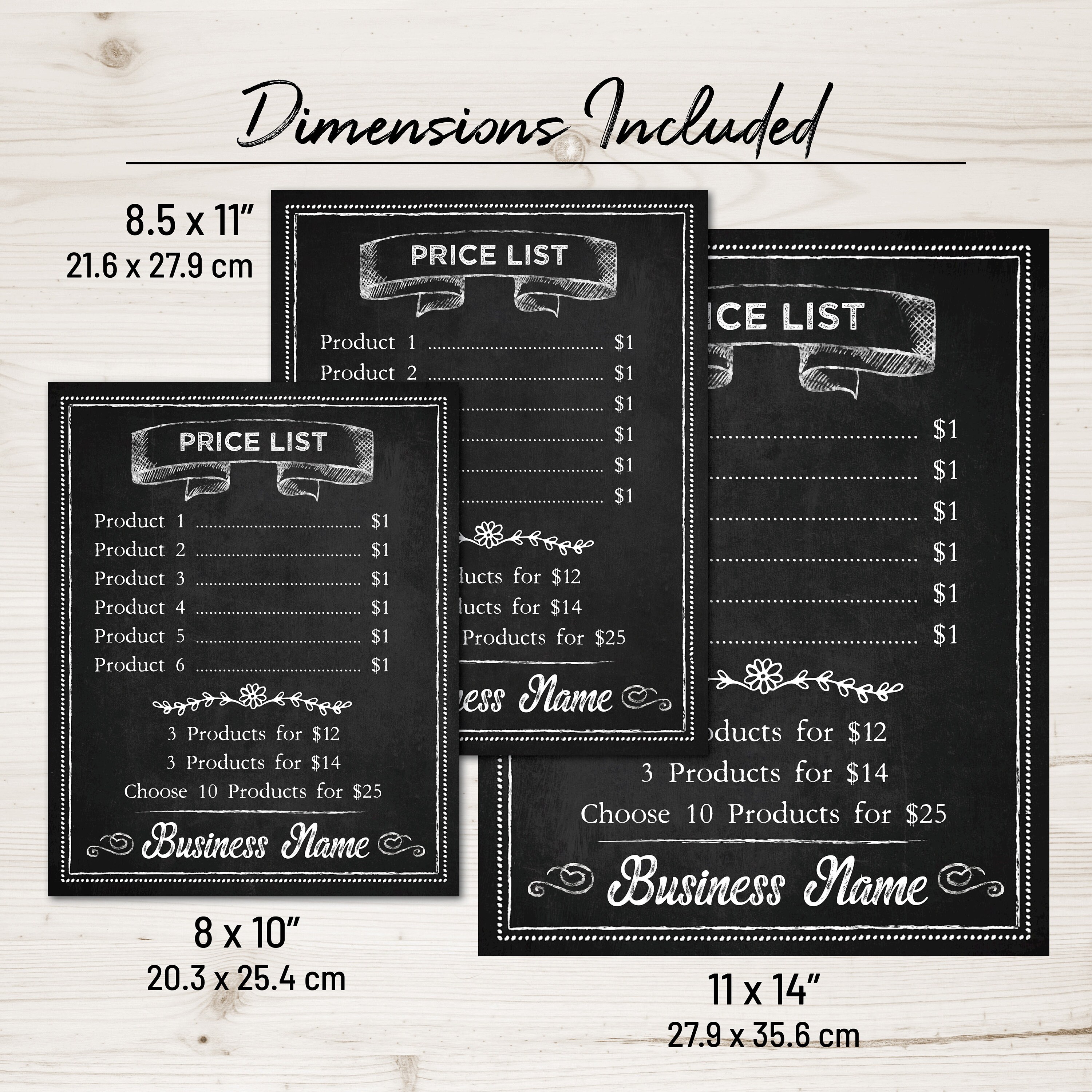 Chalkboard Store Sign for Prices. Small Business Signs for - Etsy