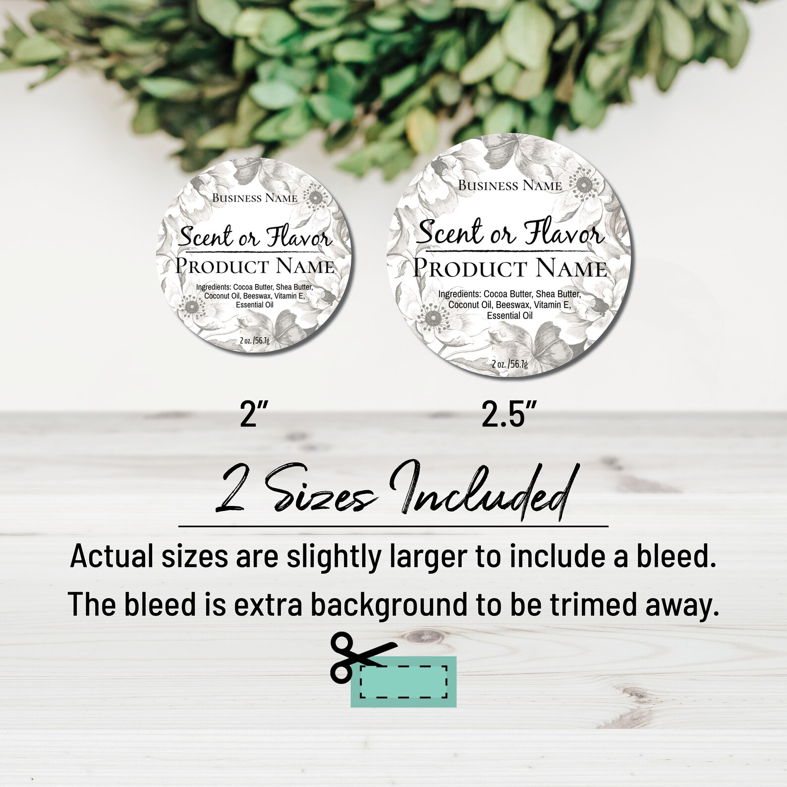 Editable Circle Label Template. Printable Round Engraved | Etsy