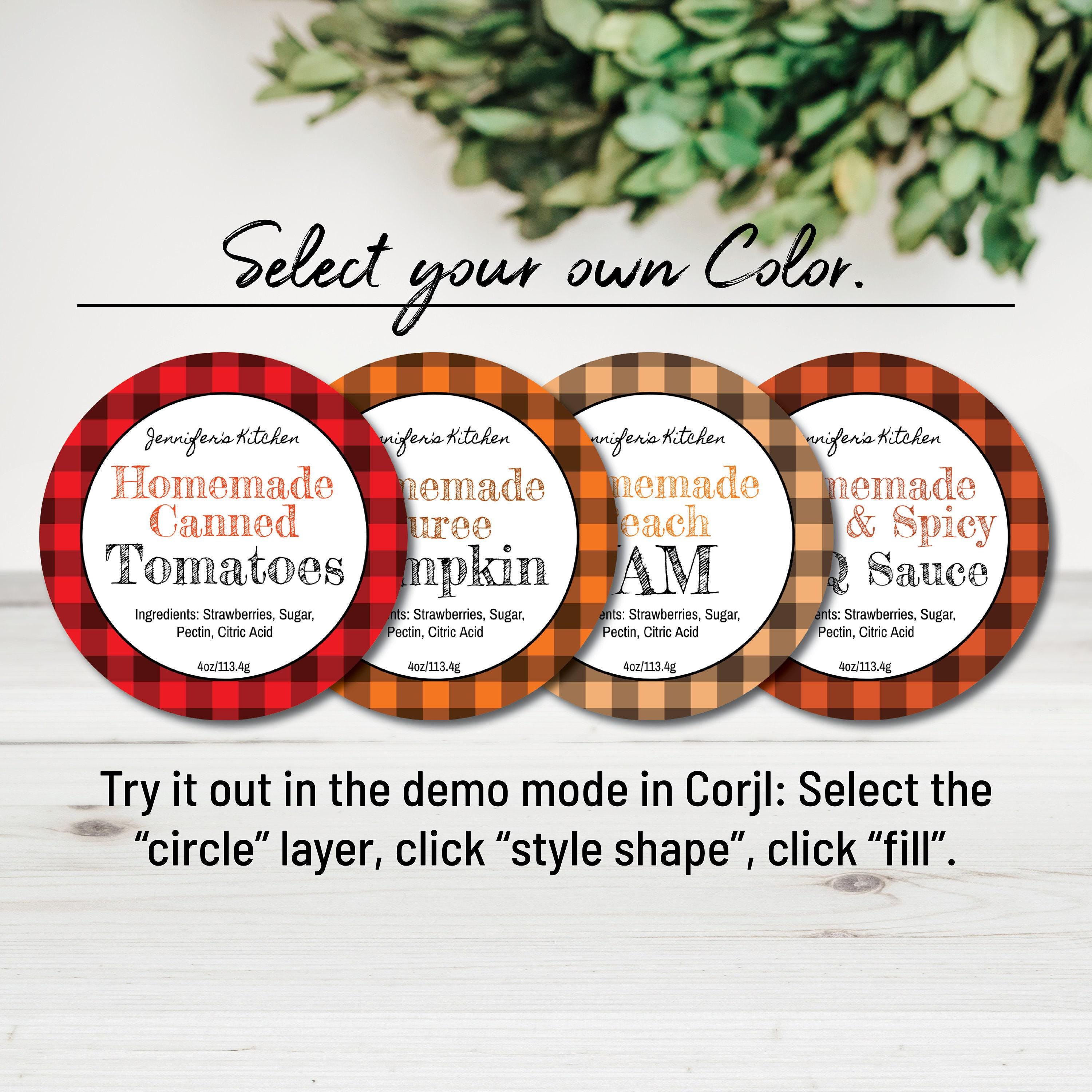 Jam Label Printable for Mason Jars, Homemade BBQ, Jam, Jelly, Canning ...