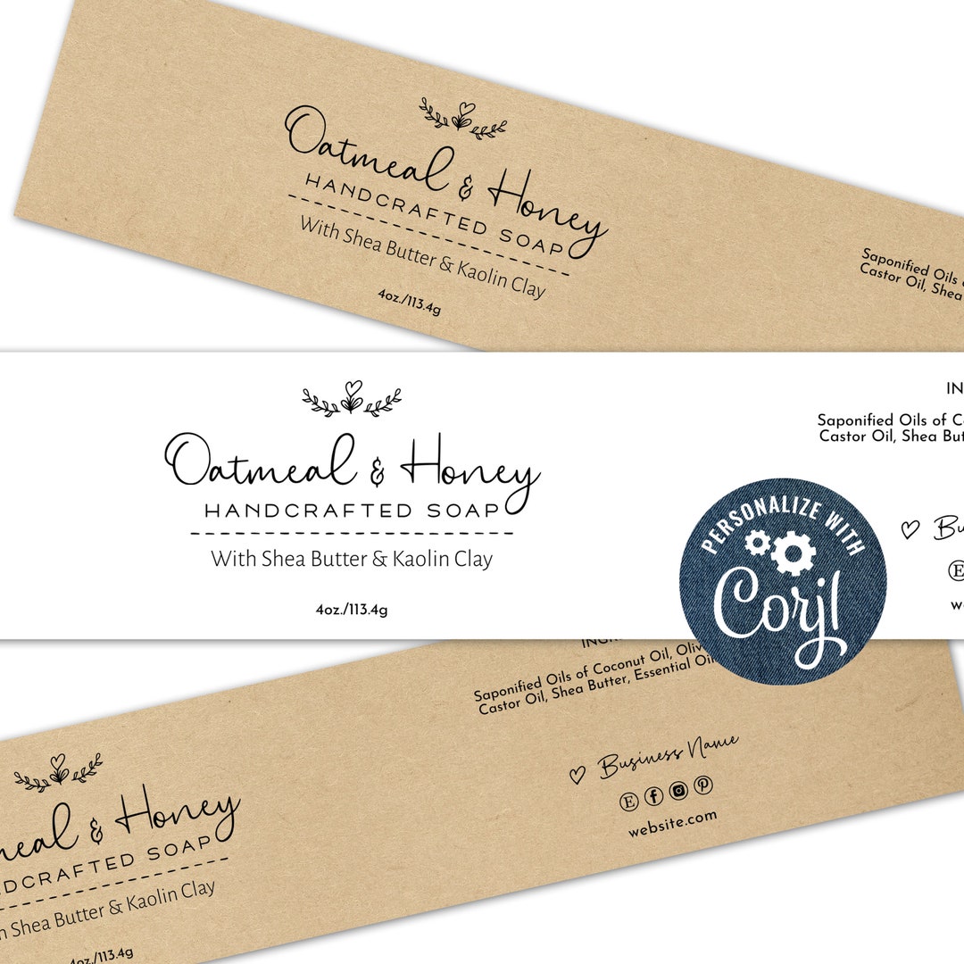 Soap Labels, Editable Soap Template for Large and Small Soaps ...