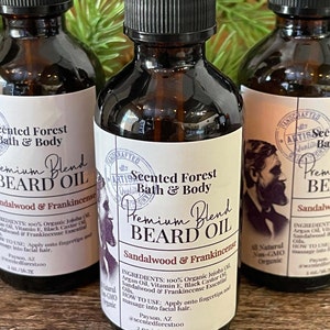 Beard Oil Bottle Label Template With Bearded Man. Customize Online ...
