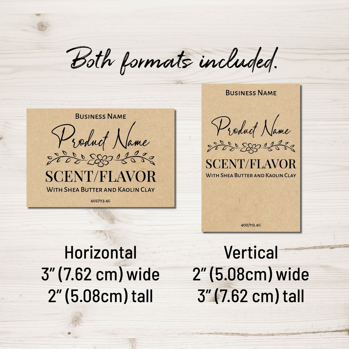 Editable Product Label Floral Vine Template. Customize W/ | Etsy