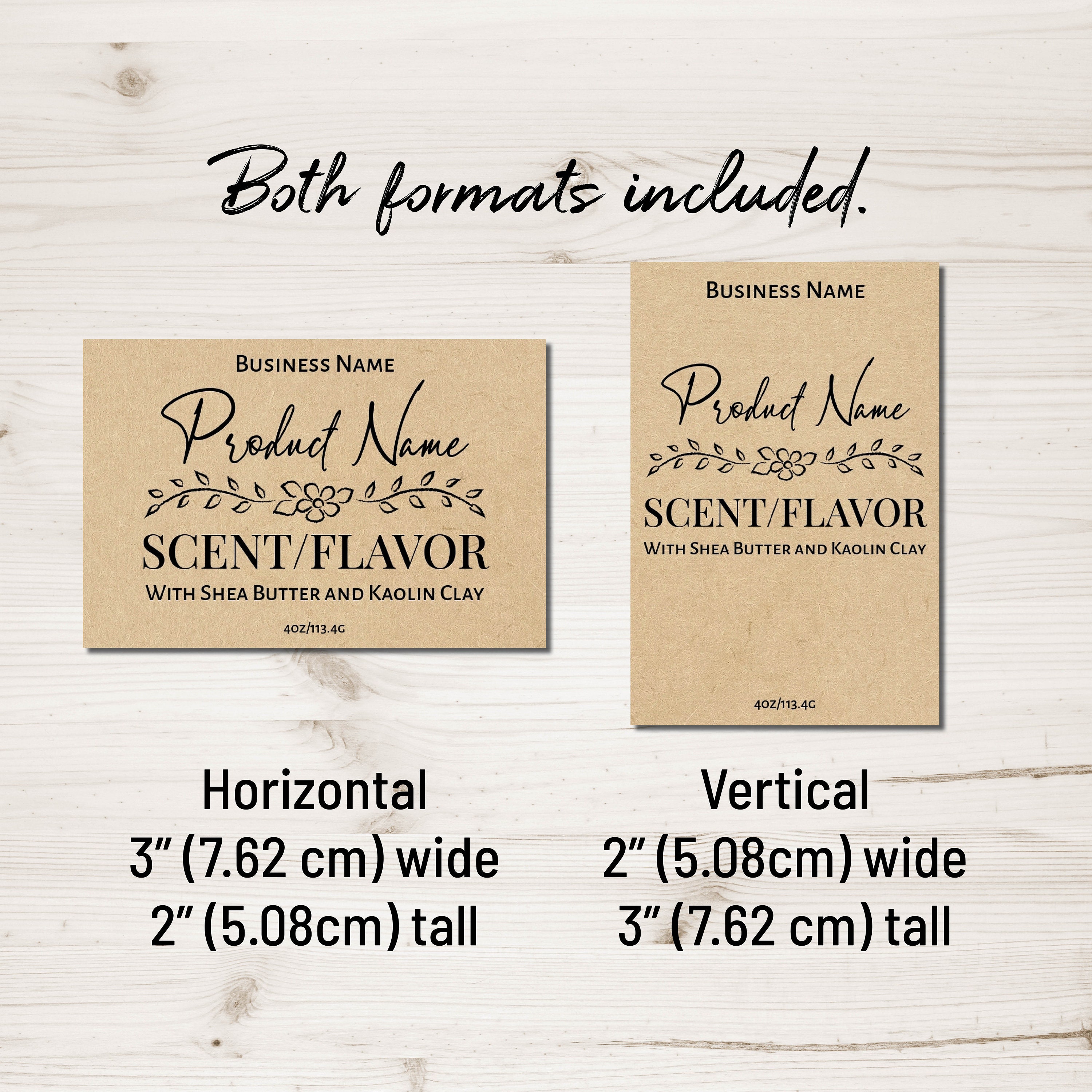 Editable Product Label Floral Vine Template. Customize W/ | Etsy