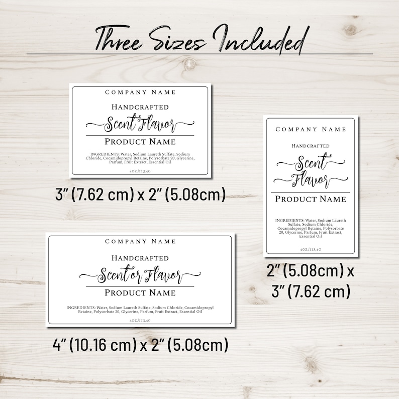 Simply Natural Rectangle Product Labels for Jars Liquid Hand - Etsy