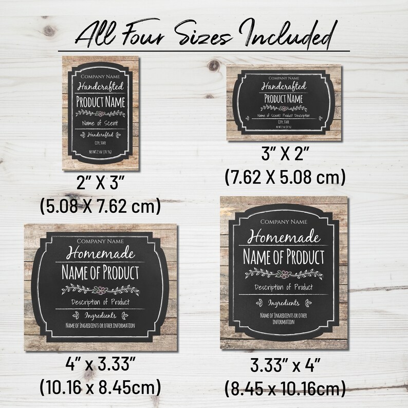 Chalkboard Farmhouse Product Label Template. Labels for Jars | Etsy