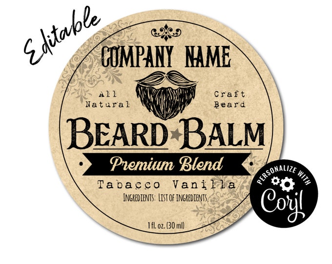 Editable Body Product Label, DIY Body Butter Label Template, Wrap ...