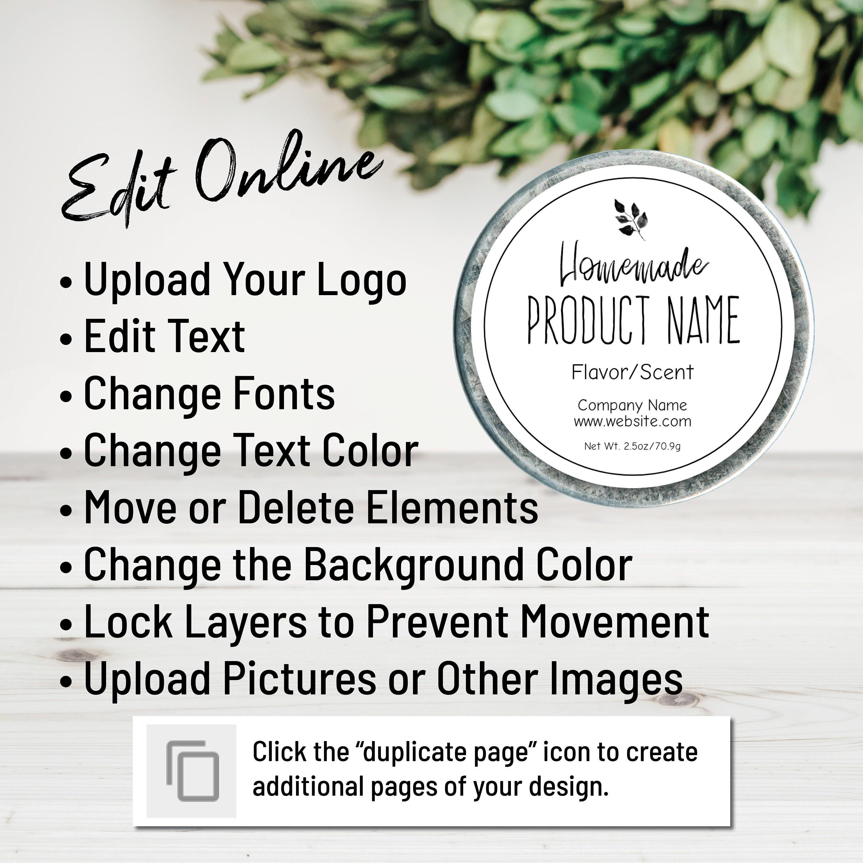 Round Label Template. Natural & Sophisticated Design for Custom ...