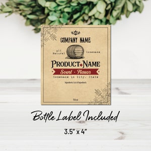 Whiskey Barrel Sticker Template. Editable Circle Label for Jars ...