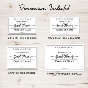 Small Jar Label, Front & Back Editable Label Template, Simply Natural ...