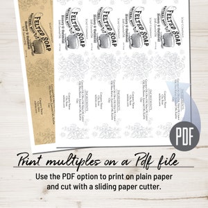 Felted Soap Labels. Editable 3x2 and 10x2 Wrap Around Soap Label ...