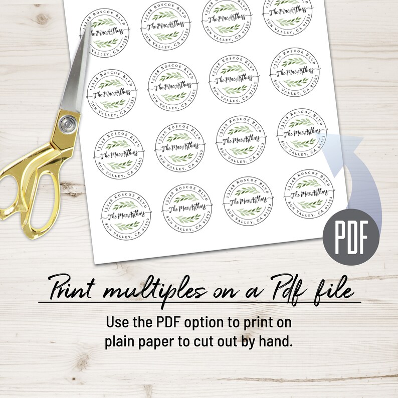 Round Address Labels for Sticker Labels Printable Address - Etsy