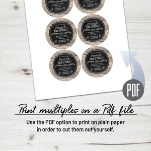 Chalkboard Farmhouse Circle Label. Round Product Label Template. Edit ...