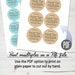 Editable Circle Product Label Template. Floral Vine Sticker. - Etsy
