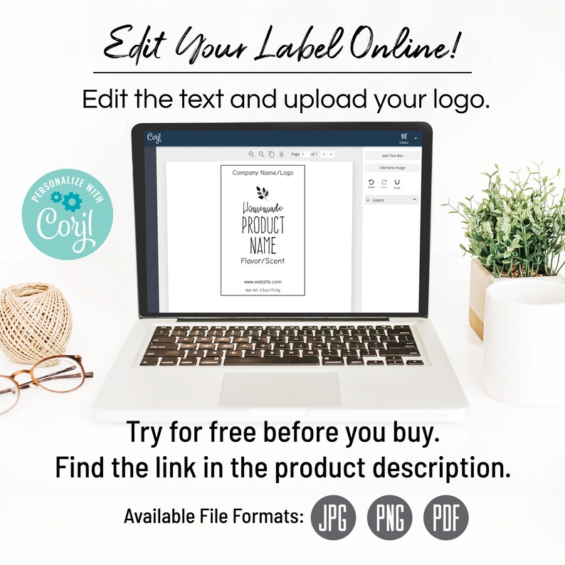 Natural & Sophisticated Product Label Template. Labels for - Etsy