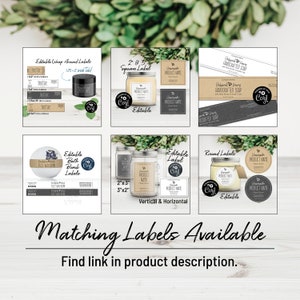 Small Jar Label, Front & Back Editable Label Template. Personalize ...
