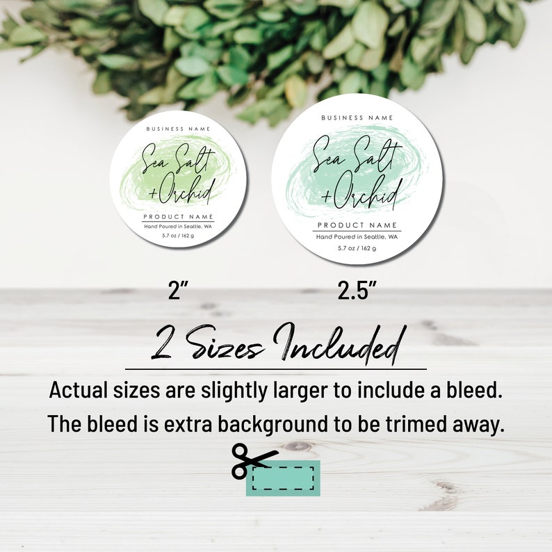 Editable Circle Label Template. Round Sticker Template. - Etsy