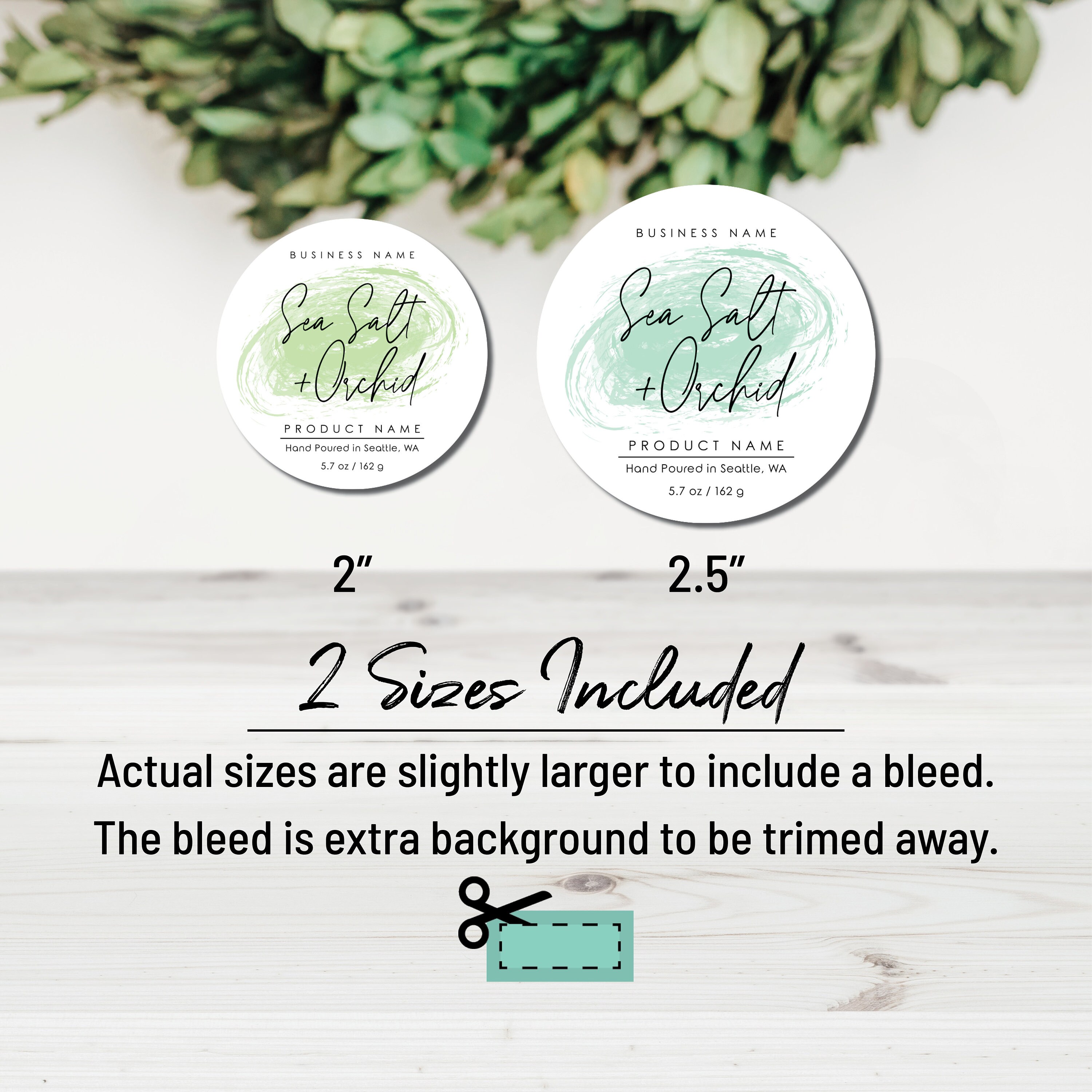 Editable Circle Label Template. Round Sticker Template. - Etsy Canada