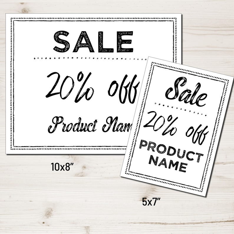 Editable Sign Bundle. Small Business Price Sign for Farmer's Market ...