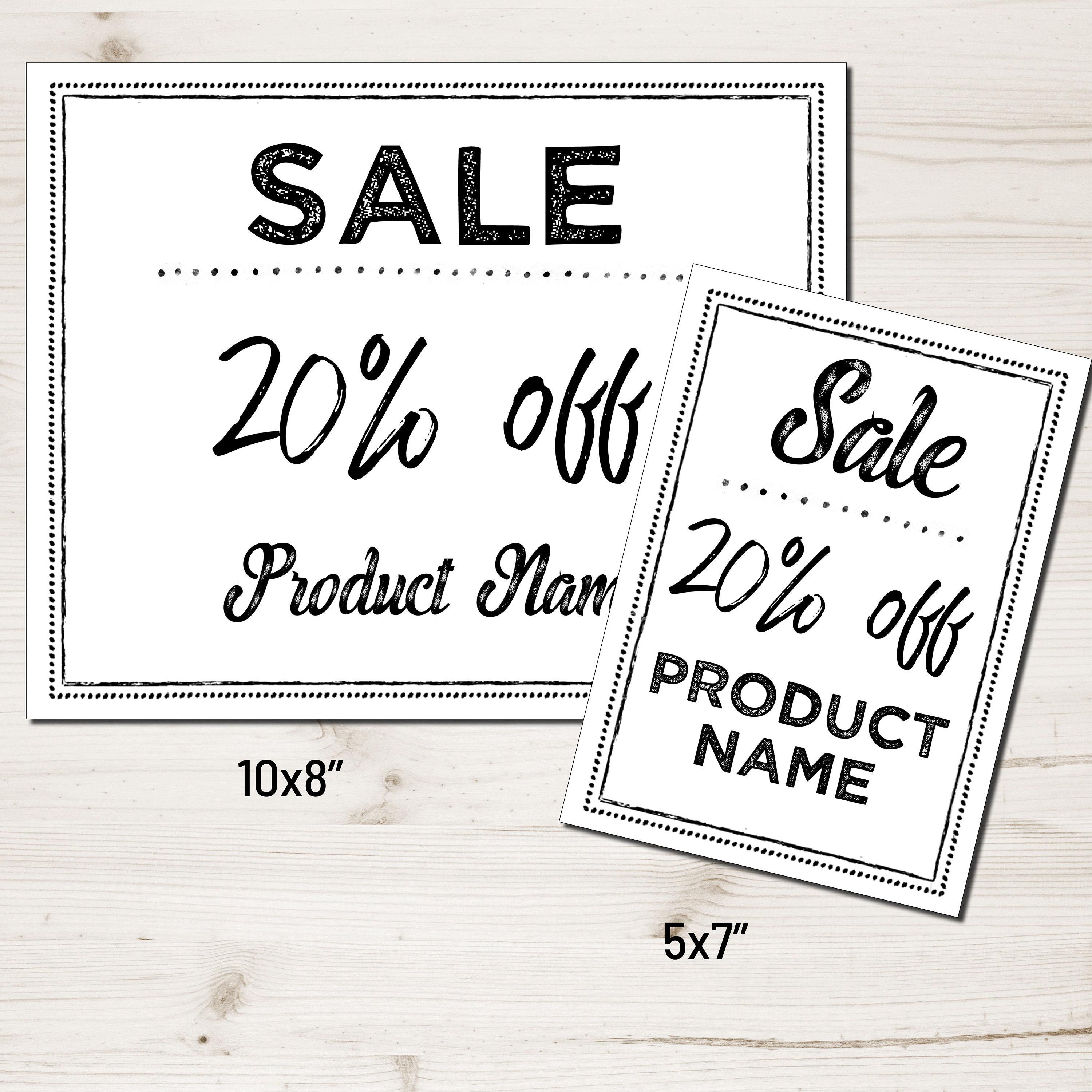 Editable Sign Bundle. Small Business Price Sign for Farmer's Market ...