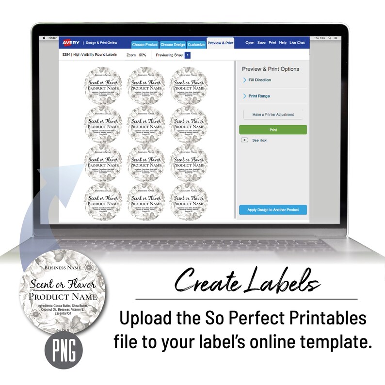 Editable Circle Label Template. Printable Round Engraved | Etsy