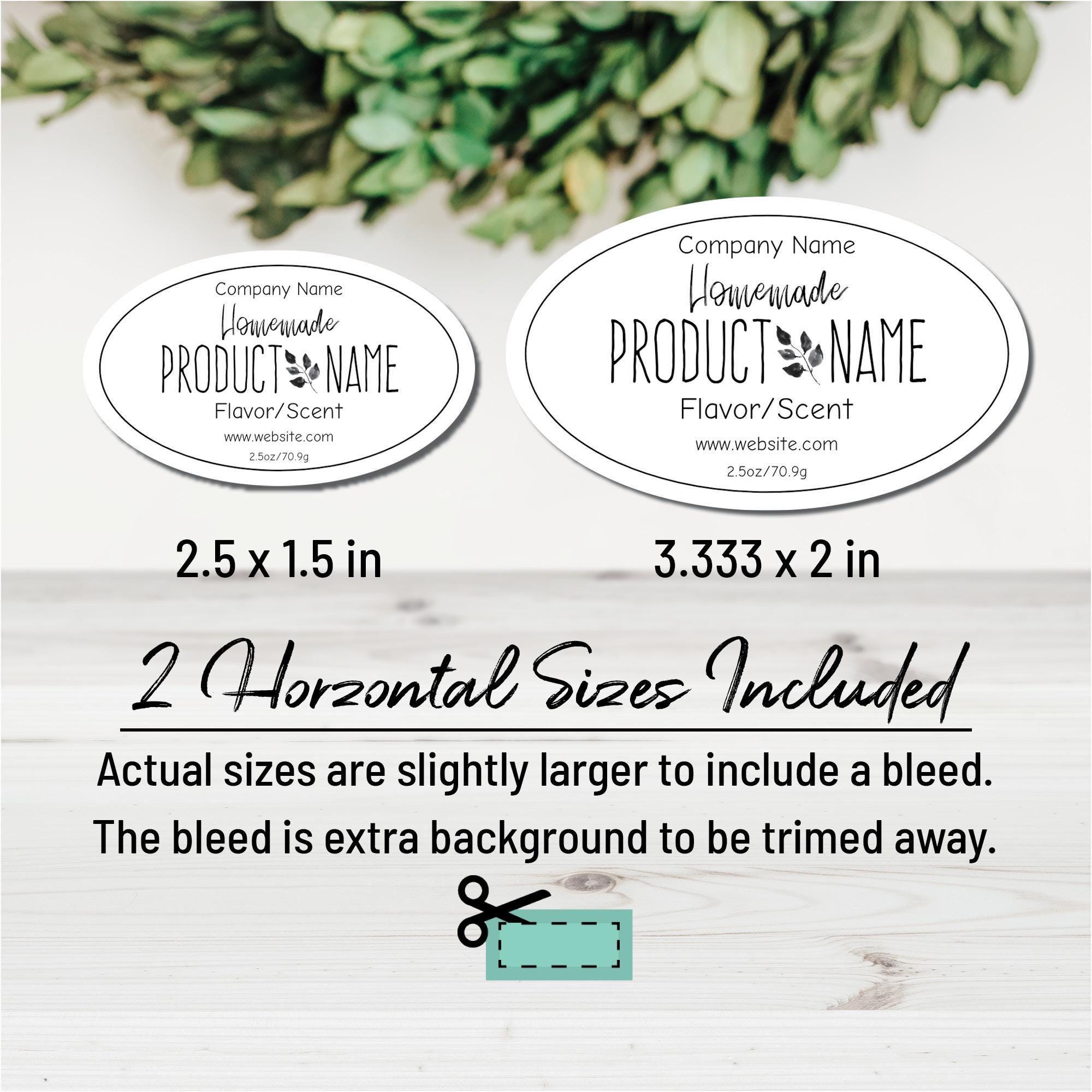 Oval Label Template, Custom Product Packaging Sticker. Edit, Download ...