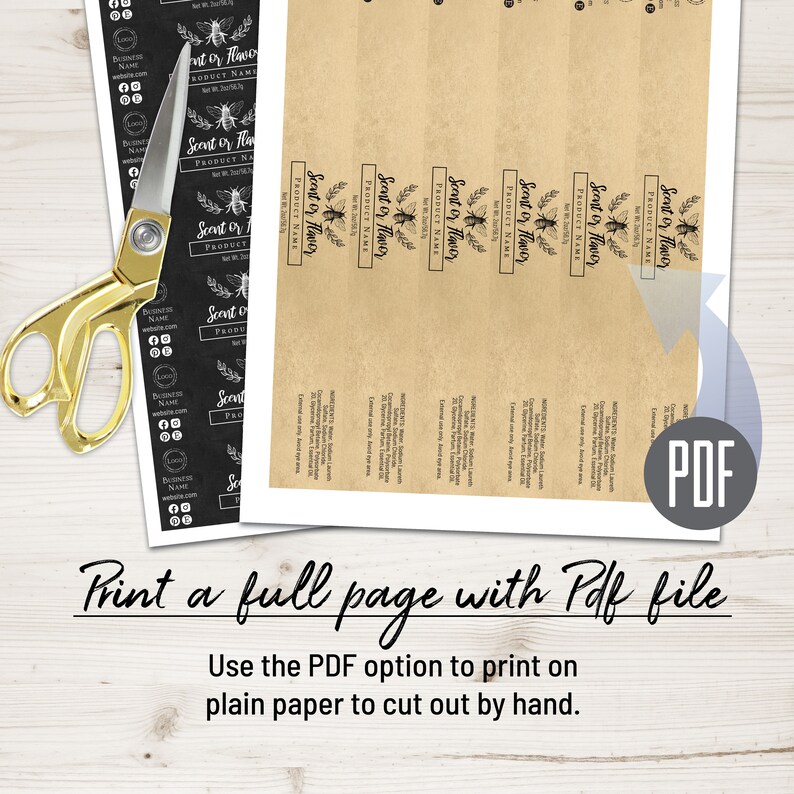 Wrap Around Label Template for Jars 2 4 6 8oz Jar Label - Etsy